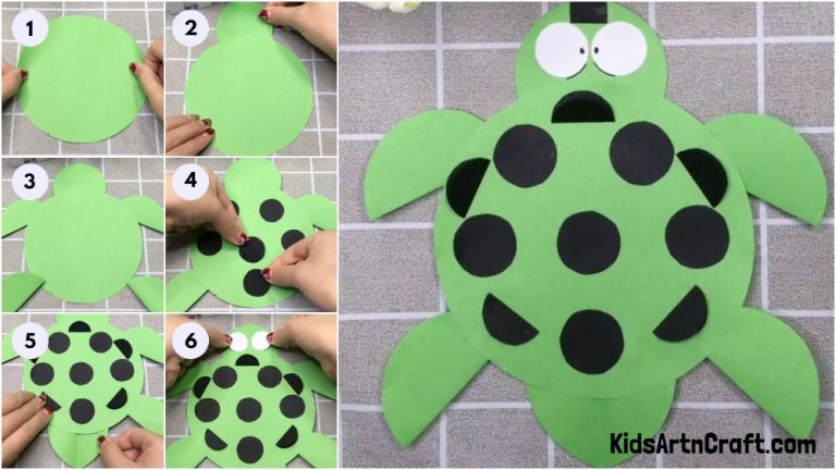 Paper Turtle Craft – Step by Step Tutorial - Kids Art & Craft