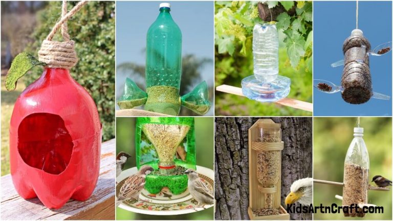 Recycled Plastic Bottle Bird Feeders – Easy DIYs - Kids Art & Craft