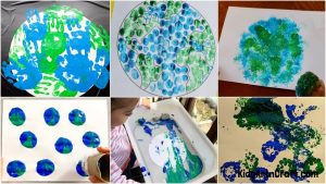 Stamping Art Ideas for Earth Day - Kids Art & Craft