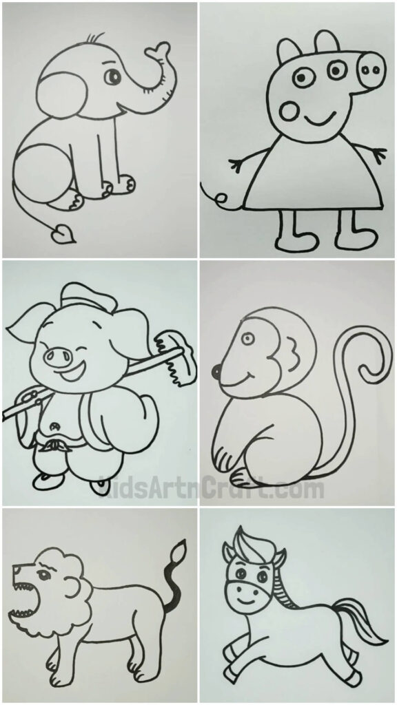 Easy Baby Animal Drawing Ideas for Kids - Kids Art & Craft
