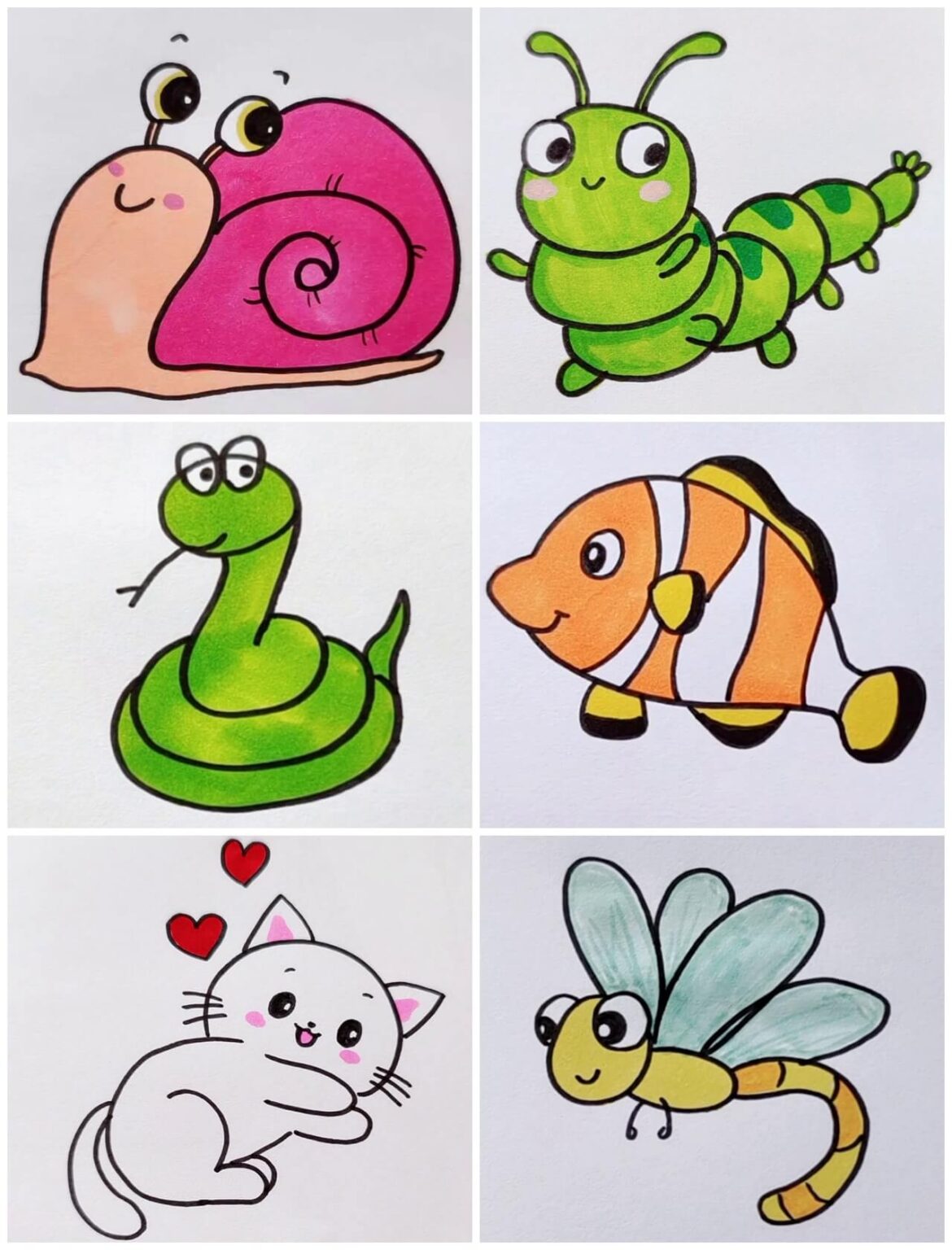Colorful Animal Drawing Ideas for Kids - Kids Art & Craft