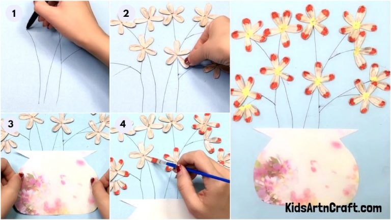 DIY Paper Flower Pot Craft with Seeds - Step by Step Tutorial - Kids ...