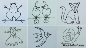 Easy Animal Drawing For Toddlers - Kids Art & Craft