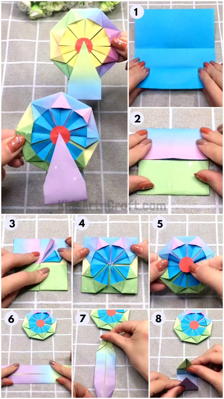 Simple Paper Table Fan Craft Tutorial for Kids - Kids Art & Craft