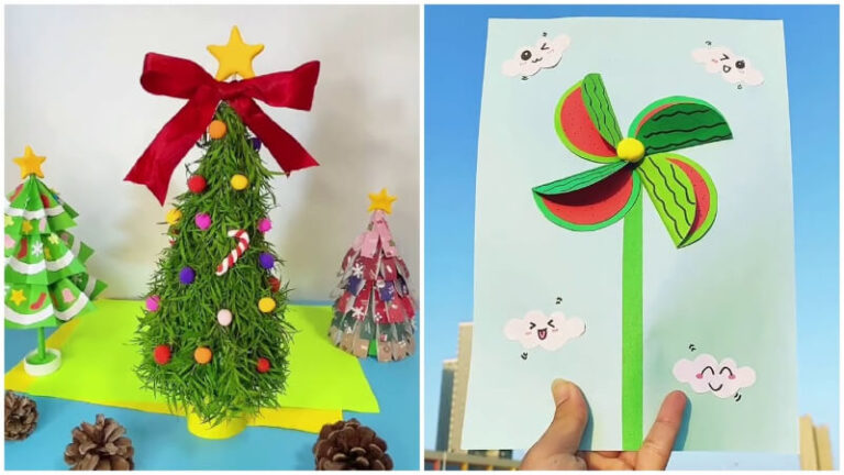 Christmas Paper Craft Activities Video Tutorial - Kids Art & Craft