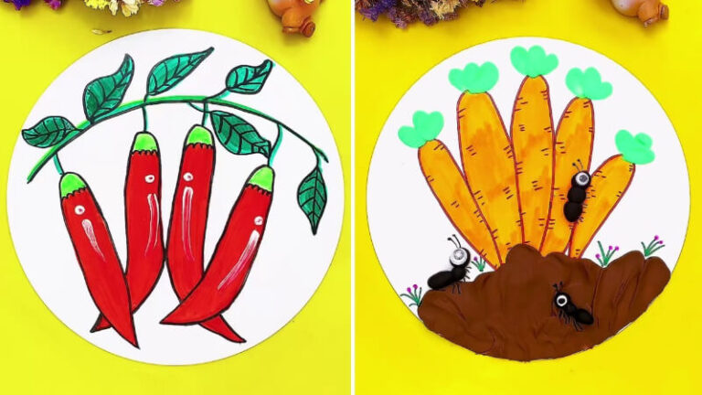 How to Draw Vegetables with Simple Tricks Video Tutorial for Kids ...