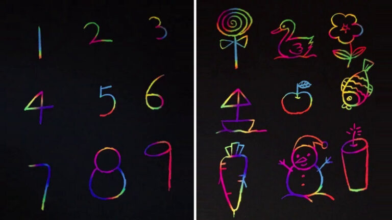 Simple Animal Drawing from Numbers Video Tutorials for Kids - Kids Art ...