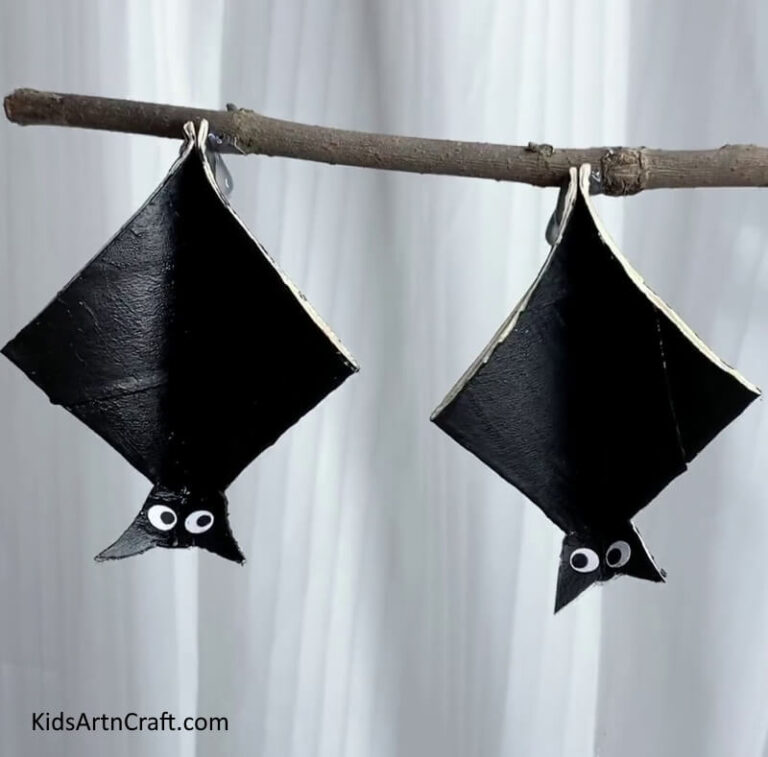 Toilet Paper Roll Bat Tutorial for Kids - Kids Art & Craft