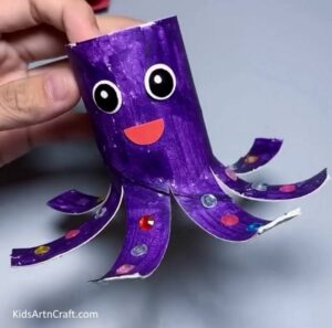 DIY Cardboard Tube Octopus For Kids - Kids Art & Craft