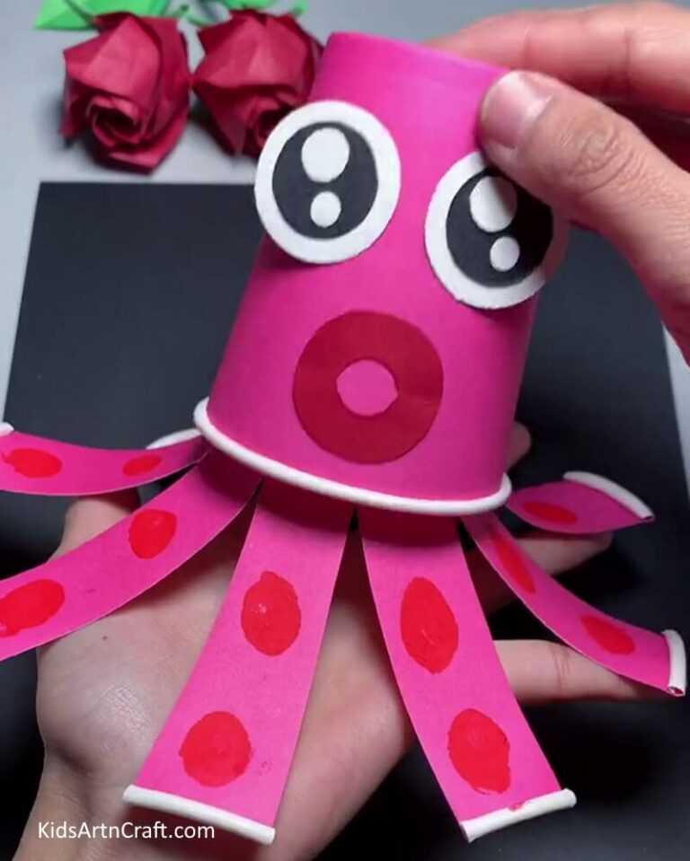 DIY Easy Paper Cup Octopus Craft For Kids - Kids Art & Craft