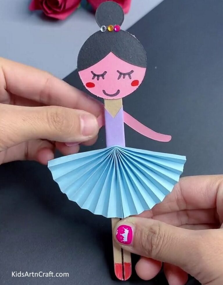 DIY Paper Ballerina Craft Tutorial For Kids - Kids Art & Craft