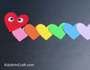 DIY Heart-Shaped Caterpillar Craft For Kids - Kids Art & Craft