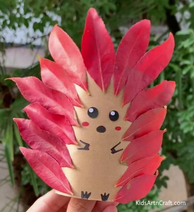 DIY Hedgehog Leaf Craft for Kids - Kids Art & Craft