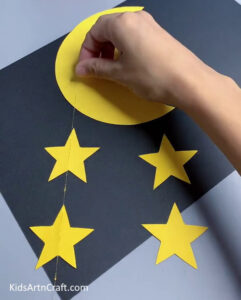 DIY Paper Moon And Star Wall hanging Craft for Kids - Kids Art & Craft