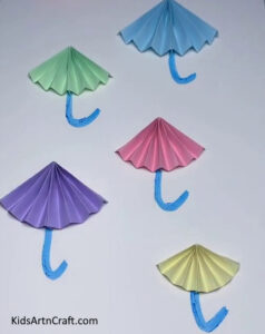 DIY Paper Umbrella Craft Easy Tutorial - Kids Art & Craft