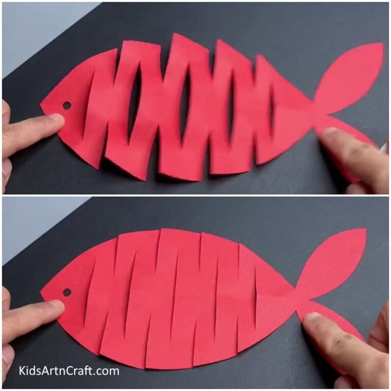 Easy Paper Fish Craft Tutorial for kids - Kids Art & Craft