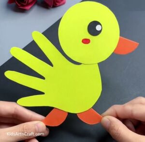 Easy Paper Handprint Duck Craft Tutorial For Kids - Kids Art & Craft