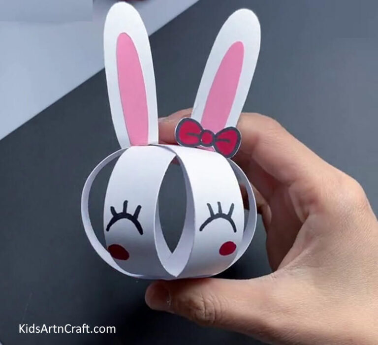Easy Paper Strip Bunny Craft For Kids - Kids Art & Craft