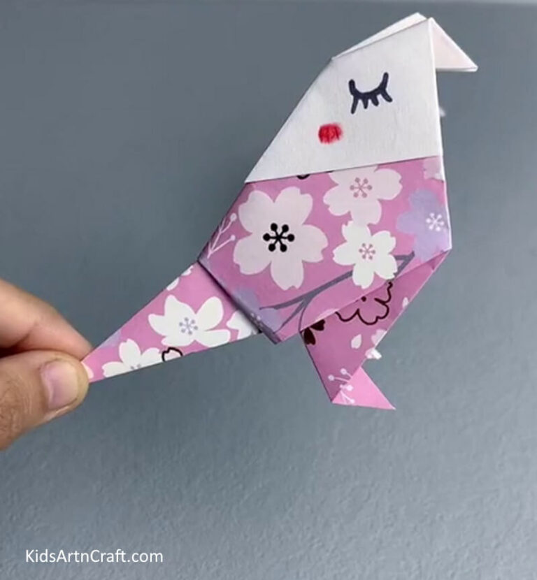 Easy Paper Bird Step by Step Tutorial For Kids - Kids Art & Craft