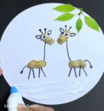 Easy Peanut Shells Giraffe Art and Craft For Kids - Kids Art & Craft