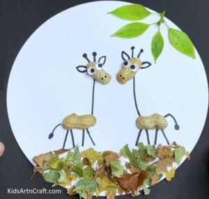 Easy Peanut Shells Giraffe Art and Craft For Kids - Kids Art & Craft
