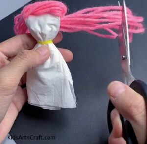 Easy to Make Doll with Yarn and Tissue Paper - Kids Art & Craft