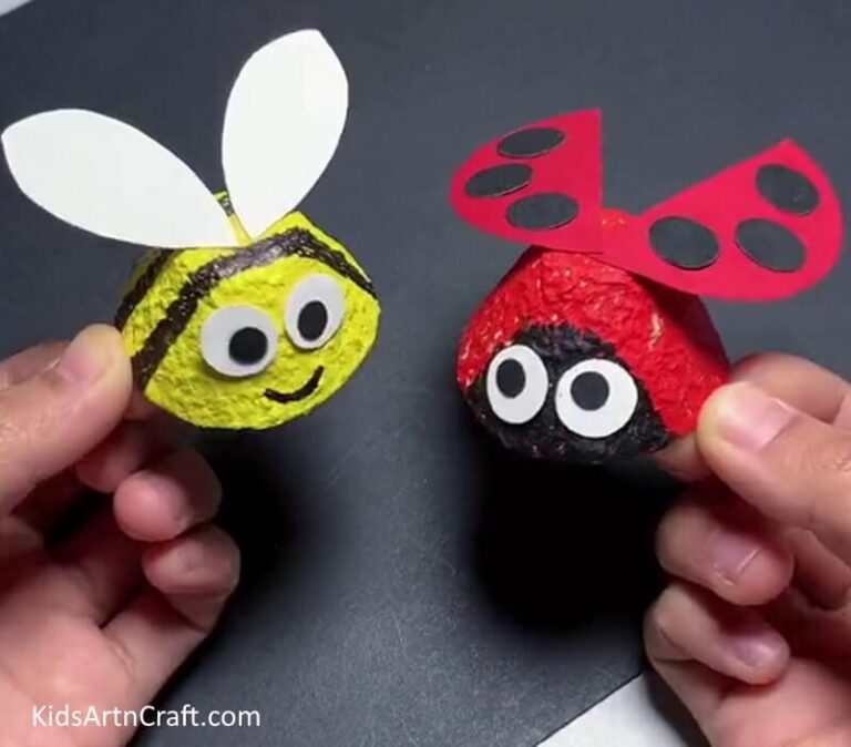 How To Make Bee Craft Using Egg Carton for Kids - Kids Art & Craft