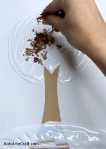 How To Make Easy Fall Tree Craft From Leaves - Kids Art & Craft