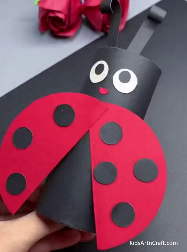 How to Make Ladybug with Toilet Paper Roll - Kids Art & Craft