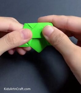 How to Make Origami Paper Frog Step-by-Step Instructions - Kids Art & Craft