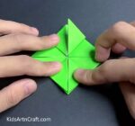 How to Make Origami Paper Frog Step-by-Step Instructions - Kids Art & Craft