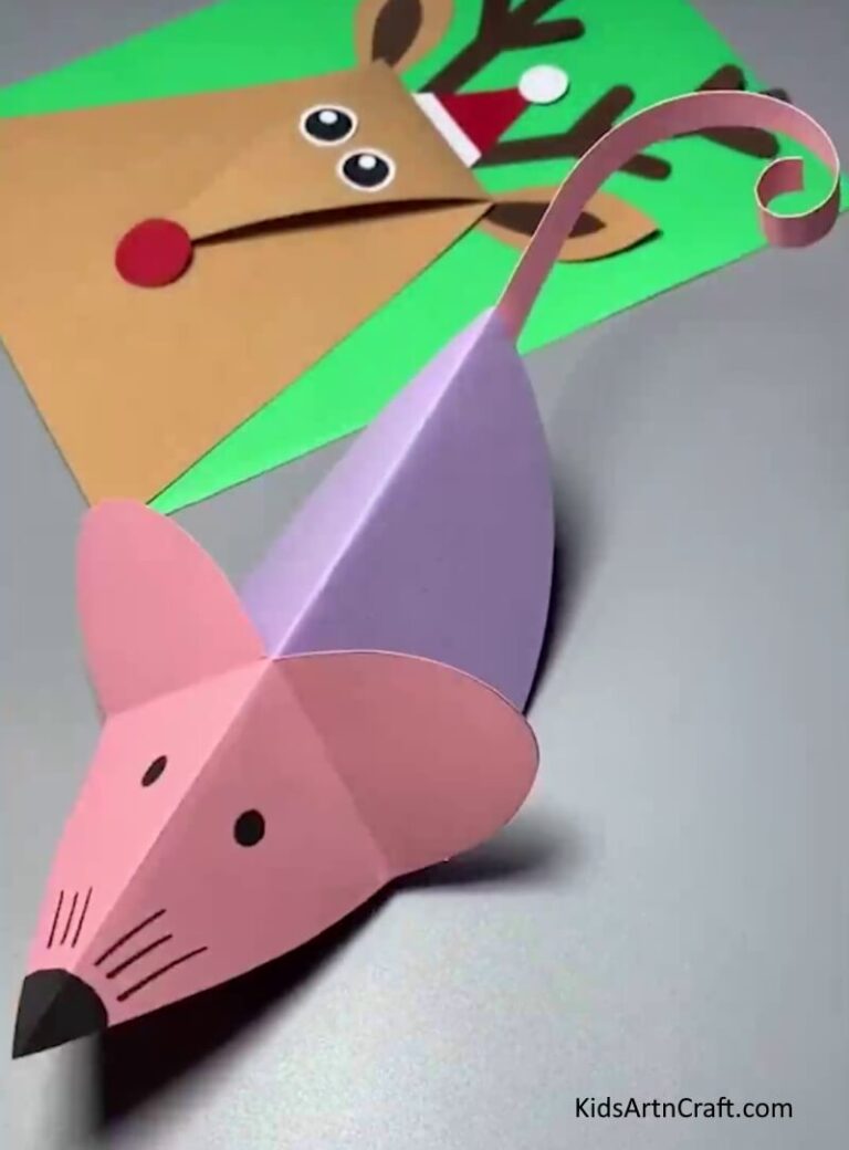 How to Make Paper Mouse Craft Tutorial for Kids - Kids Art & Craft