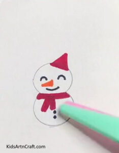 How to Make Snowman by Using Paper Tutorial for Kids - Kids Art & Craft