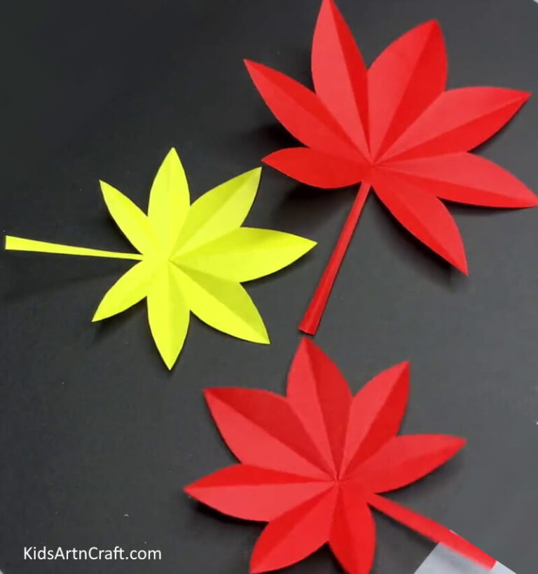How to Make a Paper Fall Leaf for Kids - Kids Art & Craft