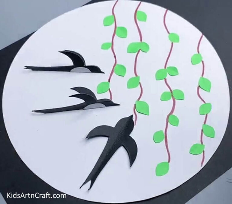 How to Make an Easy Paper Craft Bird Artwork - Kids Art & Craft