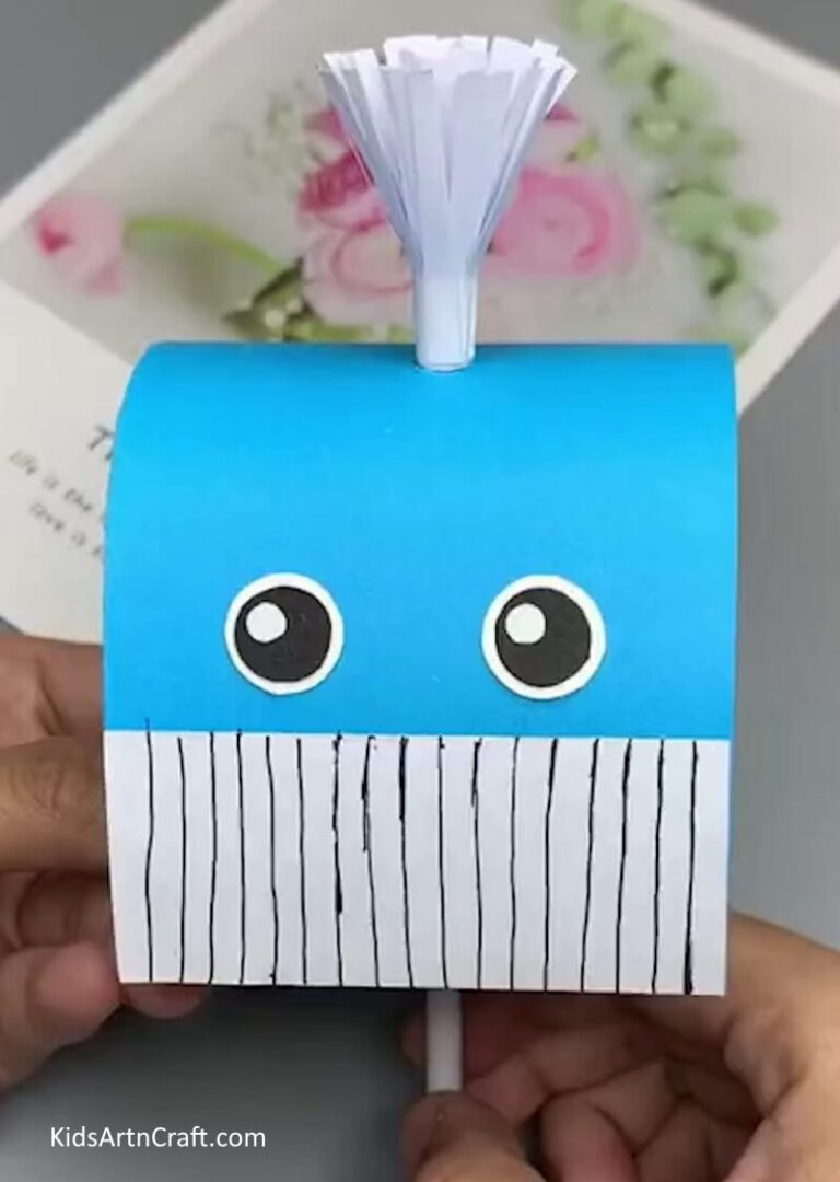 How to Make Blue Whale Paper Craft Tutorial - Kids Art & Craft