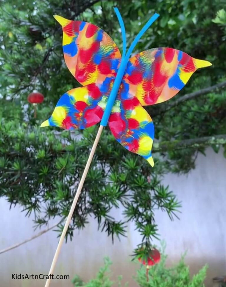 Learn To Make Paper Butterfly Craft with Painting Hack - Kids Art & Craft