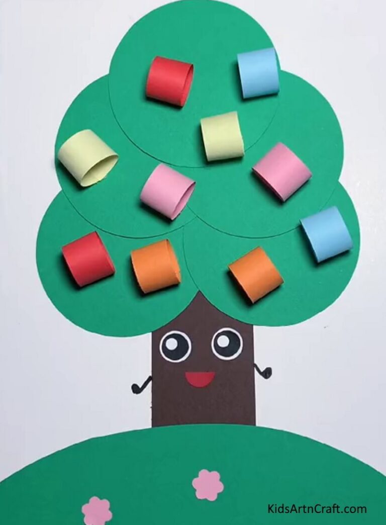 Learn To Make Tree with paper step by step Tutorial - Kids Art & Craft