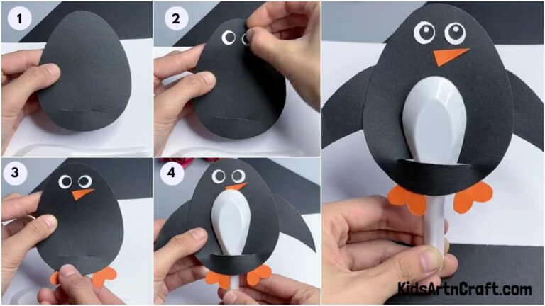 Learn to Make Penguin Step by Step Instructions - Kids Art & Craft