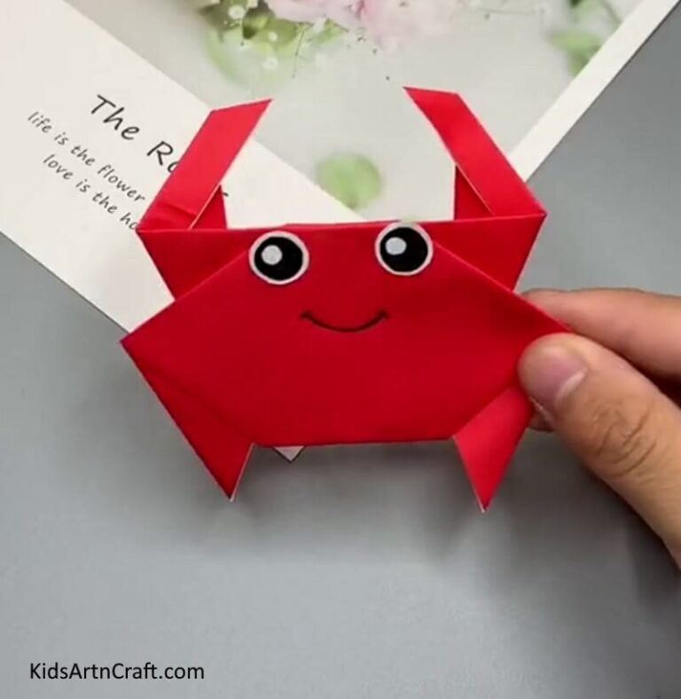 Origami Crab Making Easy Tutorial For Kids - Kids Art & Craft