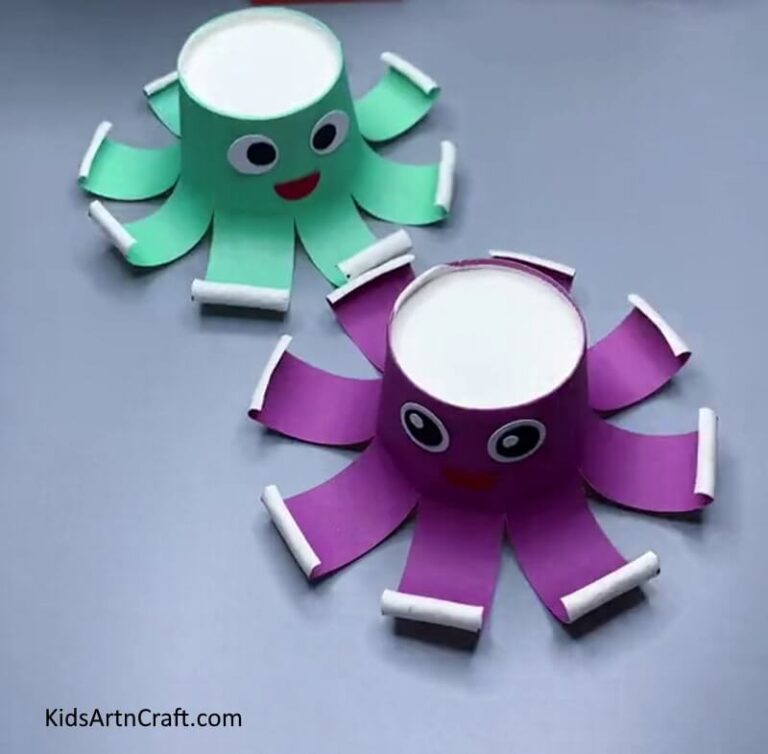 Paper Cup Octopus Craft Tutorial For Kids - Kids Art & Craft