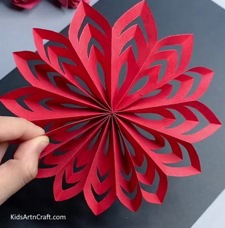 Paper Snowflake Pattern Step by Step Tutorial - Kids Art & Craft