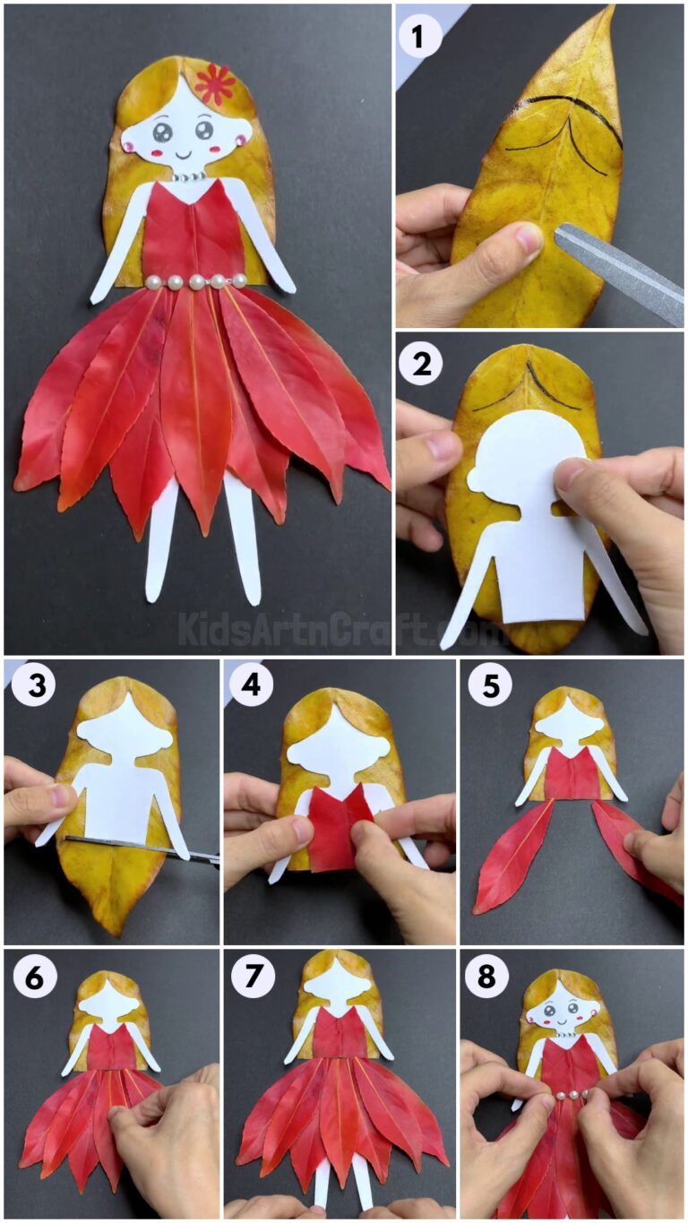 Beautiful Fall leaf Doll Art and Craft for Kids - Kids Art & Craft