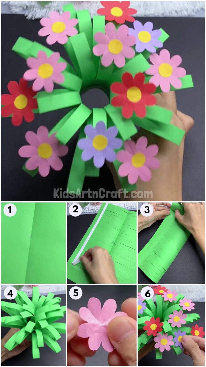 Beautiful Paper Flower Step-by-Step Tutorial - Kids Art & Craft