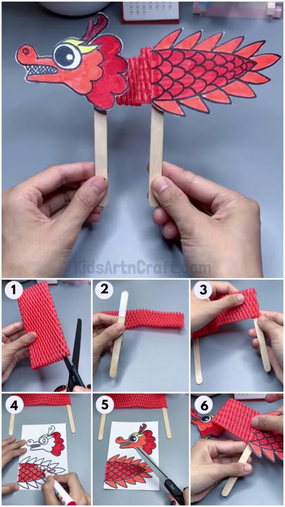 Easy Chinese New Year Dragon Craft For Kids - Kids Art & Craft