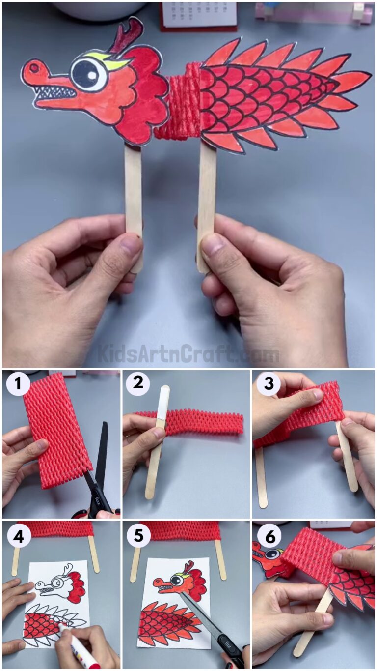 Easy Chinese New Year Dragon Craft For Kids - Kids Art & Craft