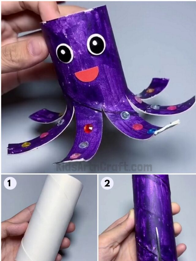 DIY Cardboard Tube Octopus For Kids - Kids Art & Craft