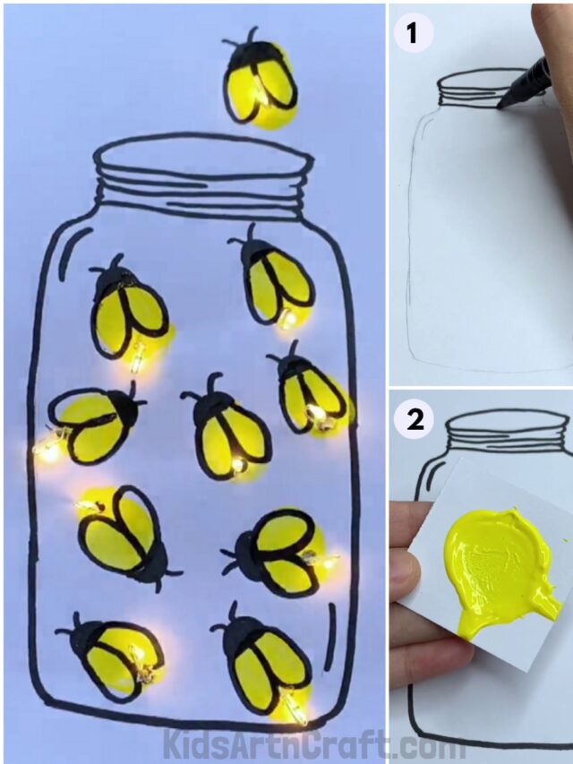 DIY Firefly With String Lights Craft Tutorial For Kids - Kids Art & Craft