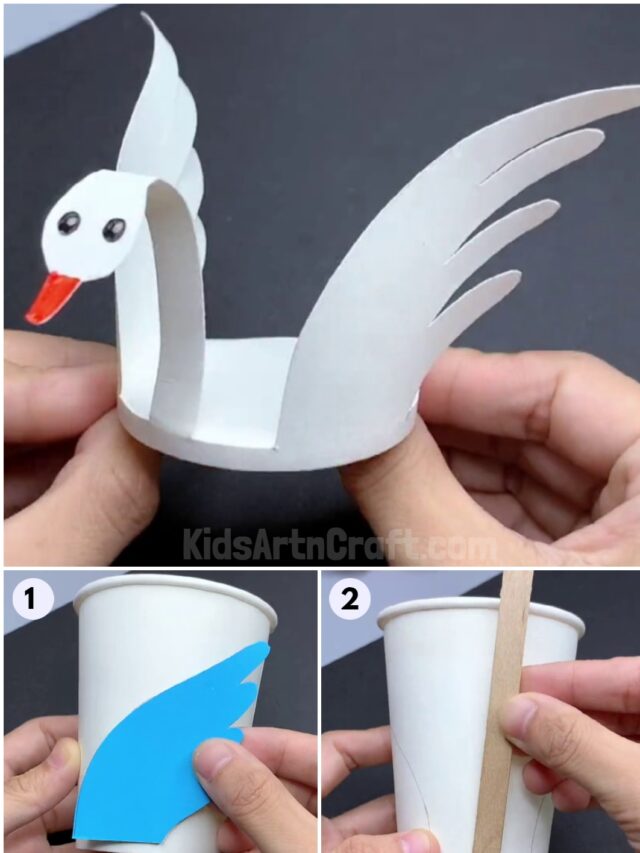 DIY Paper Cup Swan Step by Step Tutorial For Kids - Kids Art & Craft