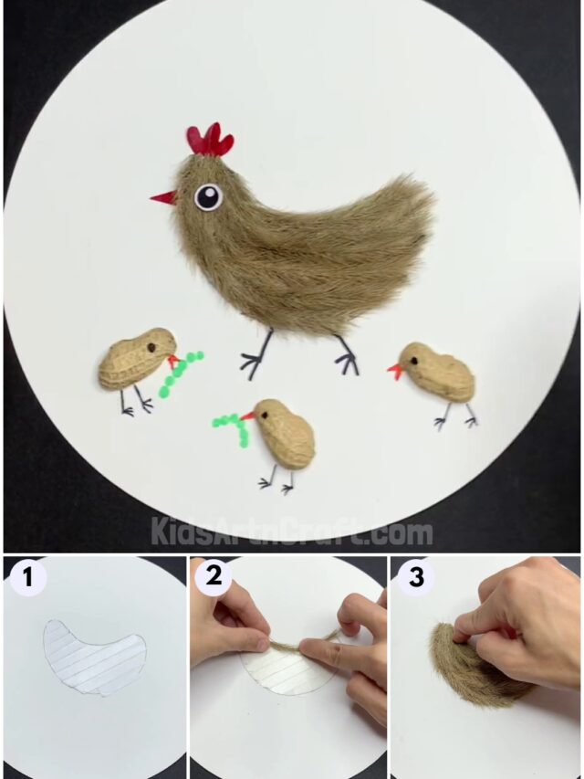 DIY Step by Step Chicken Craft Tutorial - Kids Art & Craft